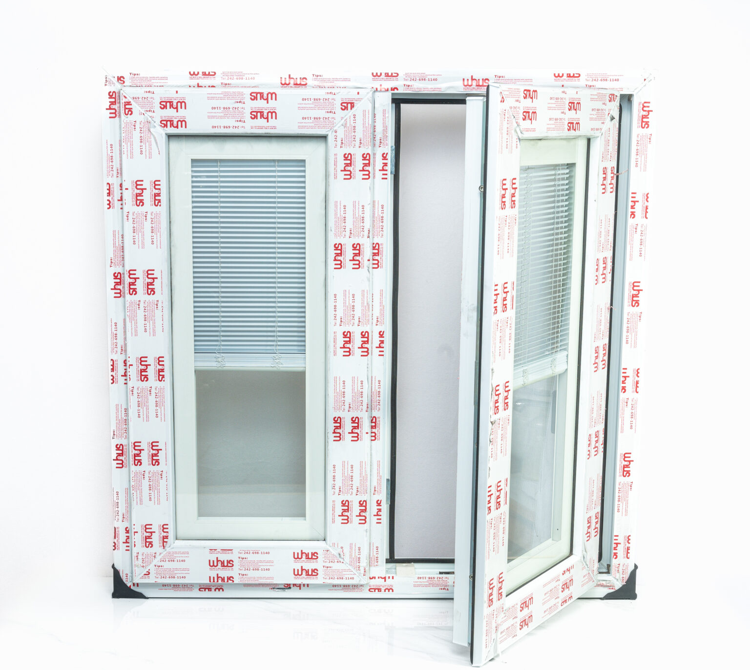 PVC Casement Windows w/ Blinds 37 x 38 inches- 3033 – WBUS